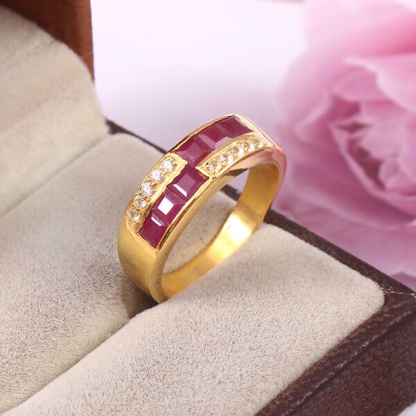 Genuine Ruby Ring - Etsy