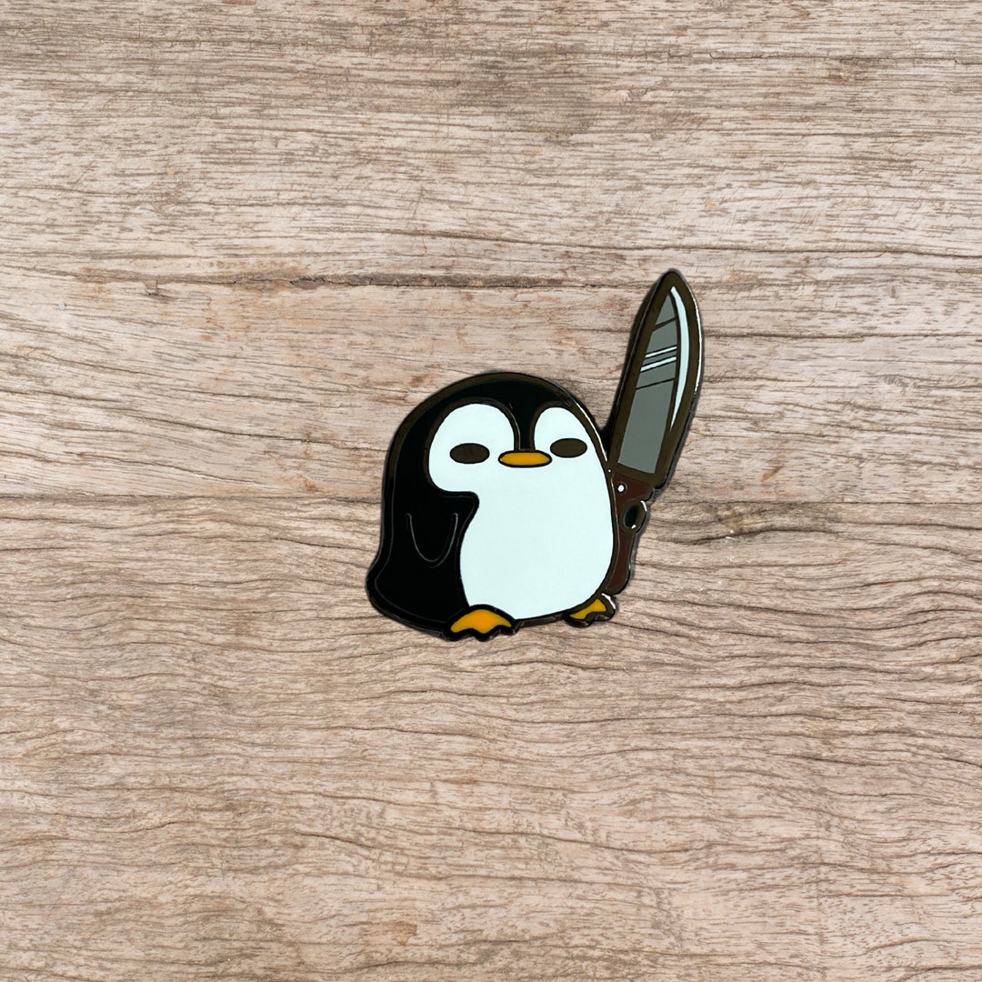 Penguin With a Knife Hard Enamel Pin *OOPSIES* - Etsy