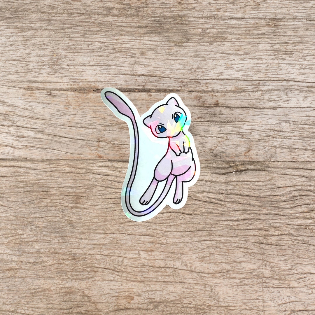 Mew Holographic Sticker - Etsy