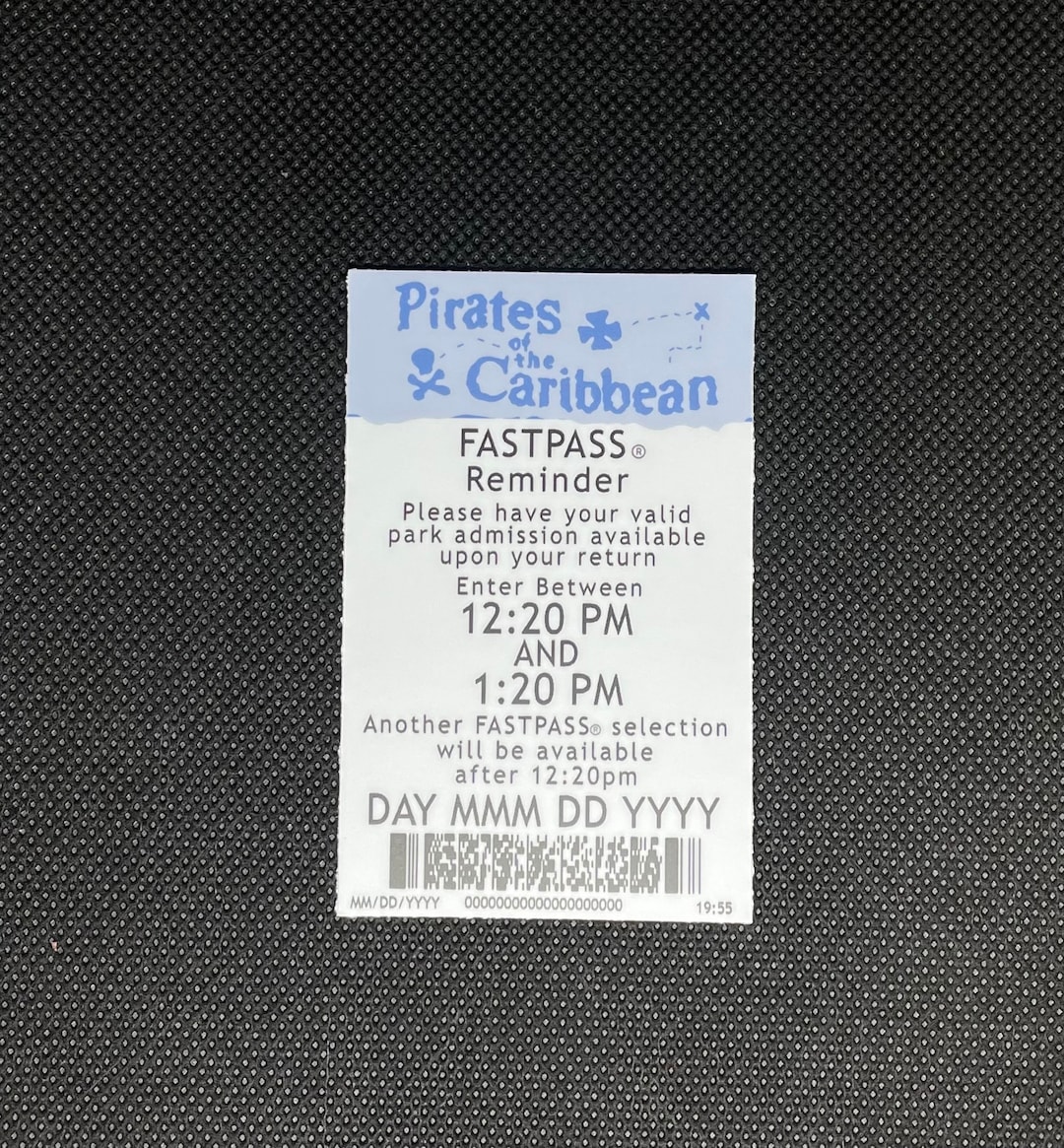 Pirates of the Caribbean Fastpass Sticker - Etsy