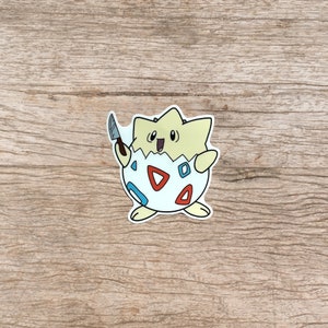 Togepi With Boba and Knife Sticker - Etsy
