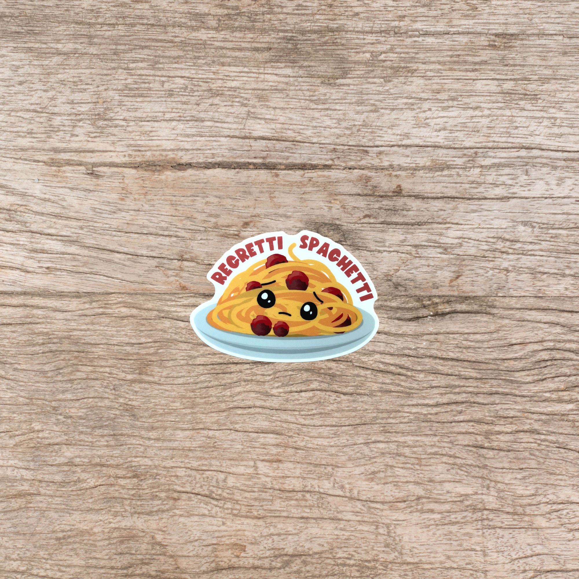 Regretti Spaghetti Mental Health Funny Punny Sticker - Etsy