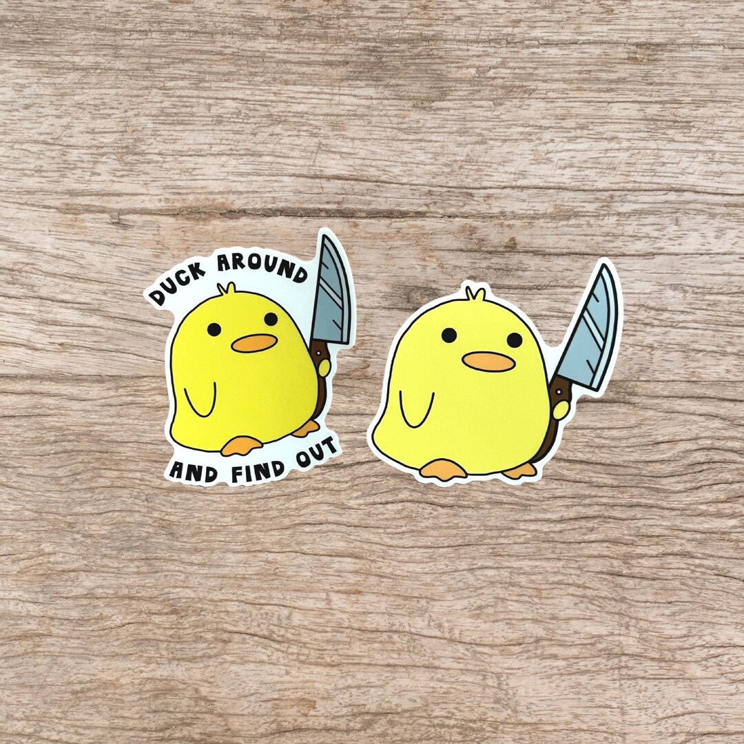 Duck Around and Find Out Funny Sticker - Etsy