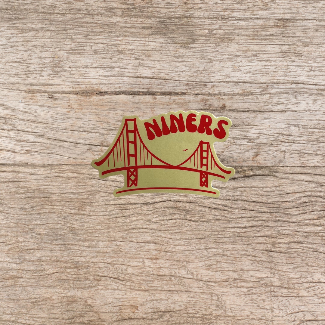 Niners Gold and Red San Francisco Golden Gate Bridge 49 Football Sports ...