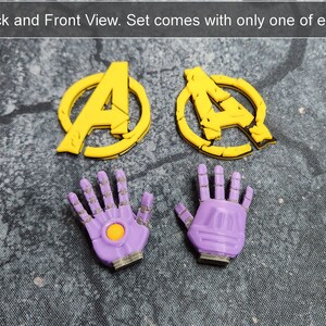 Marvel Zombicide 3D Interactive Tokens Sentinel Hand Avengers Sign and ...