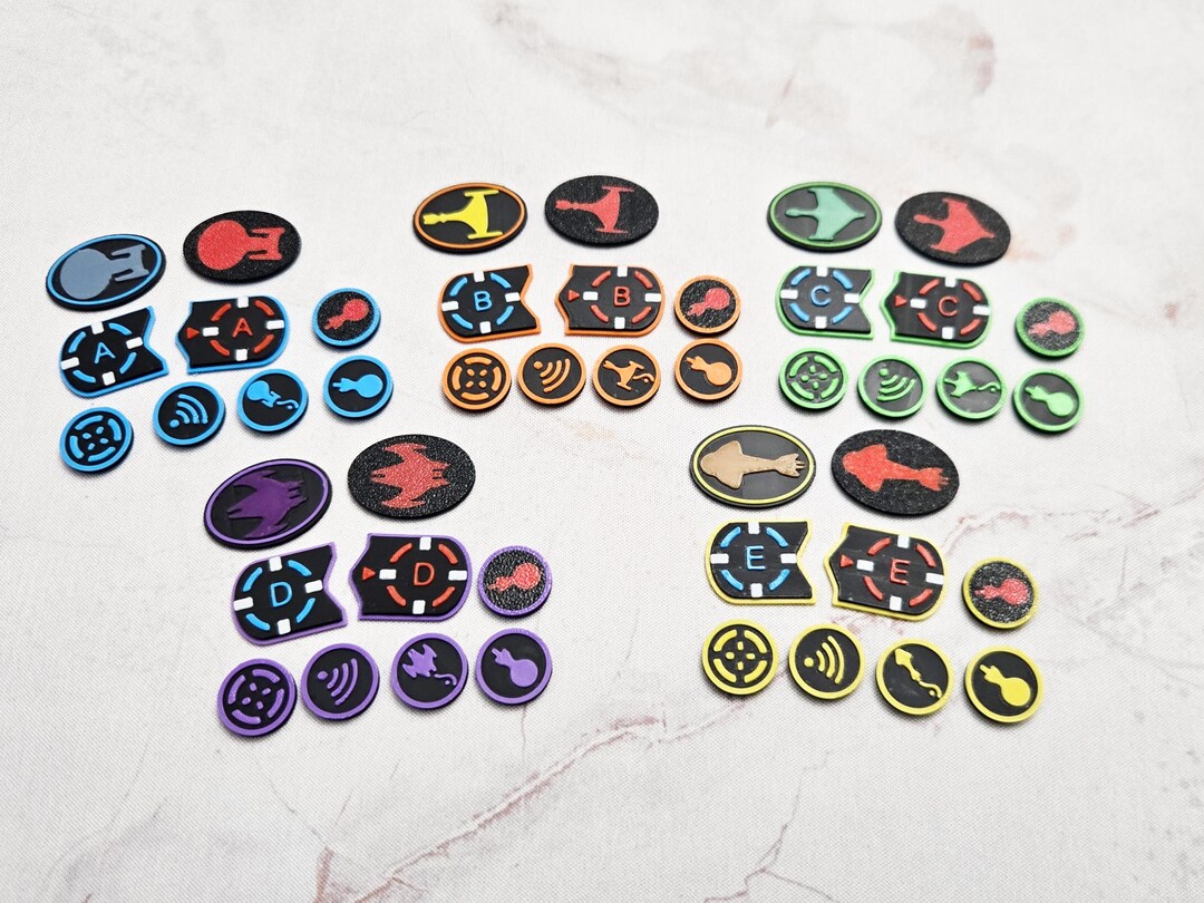 Attack Wing 3D Printed Tokens With Faction Themes - Double Sided and ...