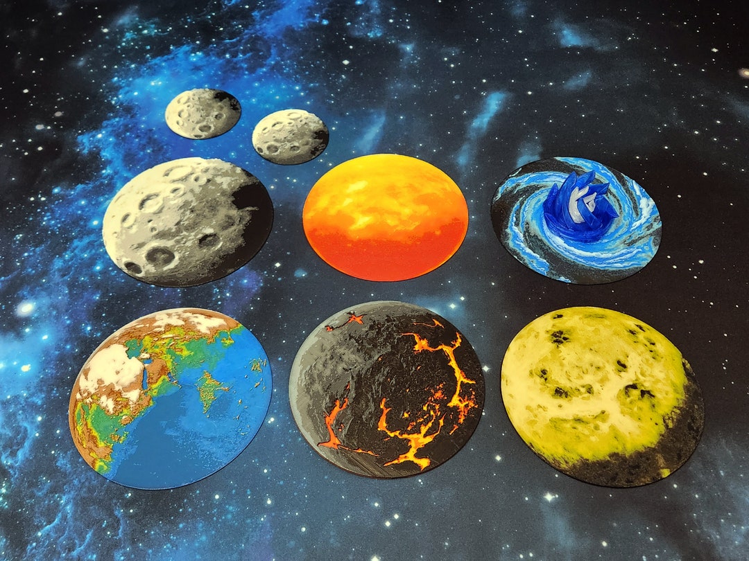 Star Trek Attack Wing Custom Planet Tokens Including Sun Moon and ...