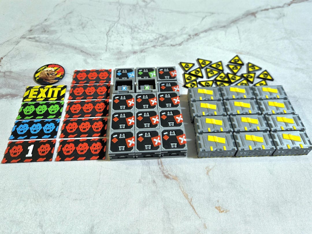 Modern Zombicide 2.0 2nd Edition 3D Crates & Dual Sided Colored Plastic ...