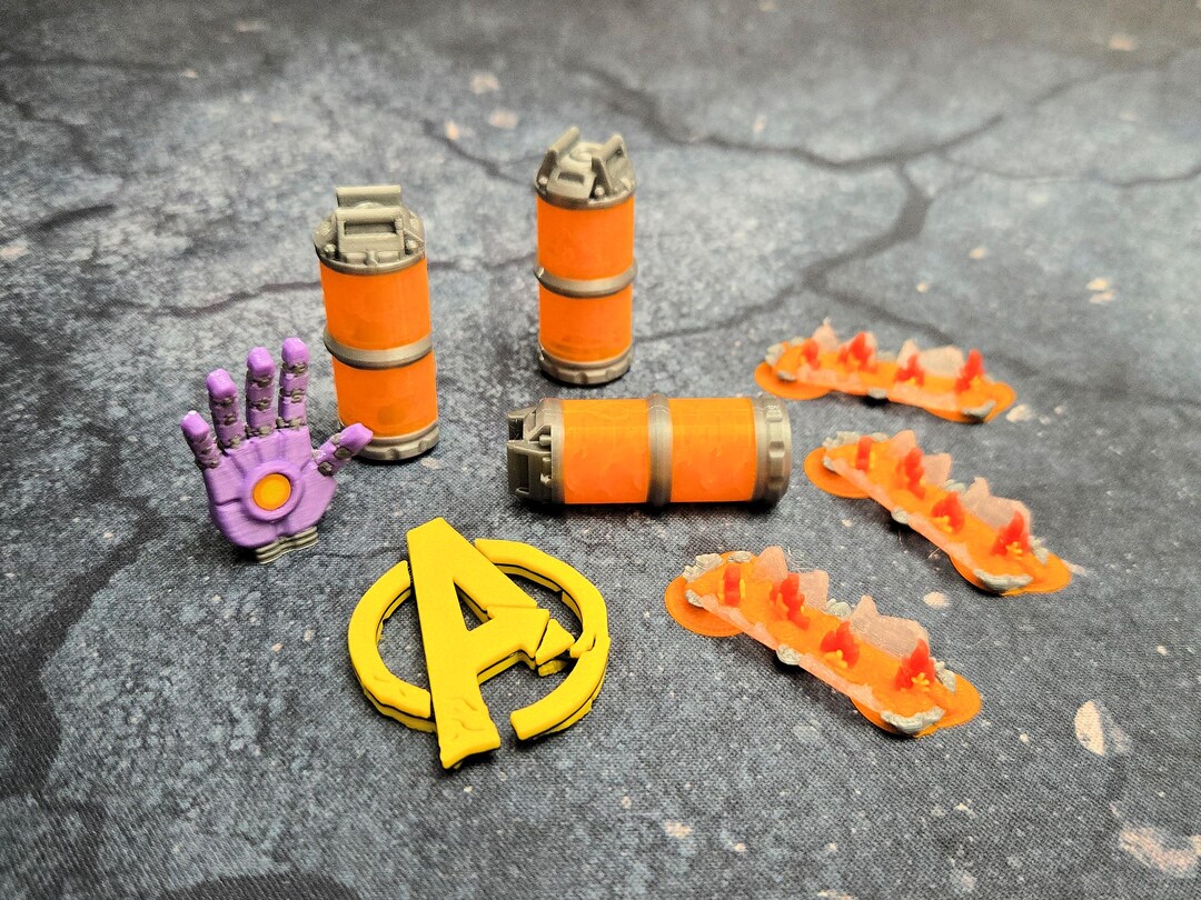 Marvel Zombicide 3D Interactive Tokens Sentinel Hand Avengers Sign and ...
