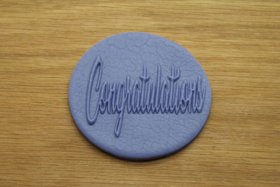 Congratulations Cookie Embosser Raised Fondant Cookies | Etsy