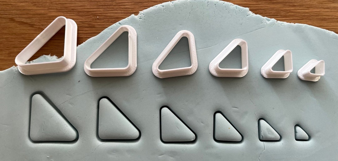 Rounded Triangle / Right Angle Triangle Cutters for Polymer Clay ...