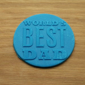 Worlds Best Dad Debossing Stamp for Fondant, Cupcakes and Cookies ...