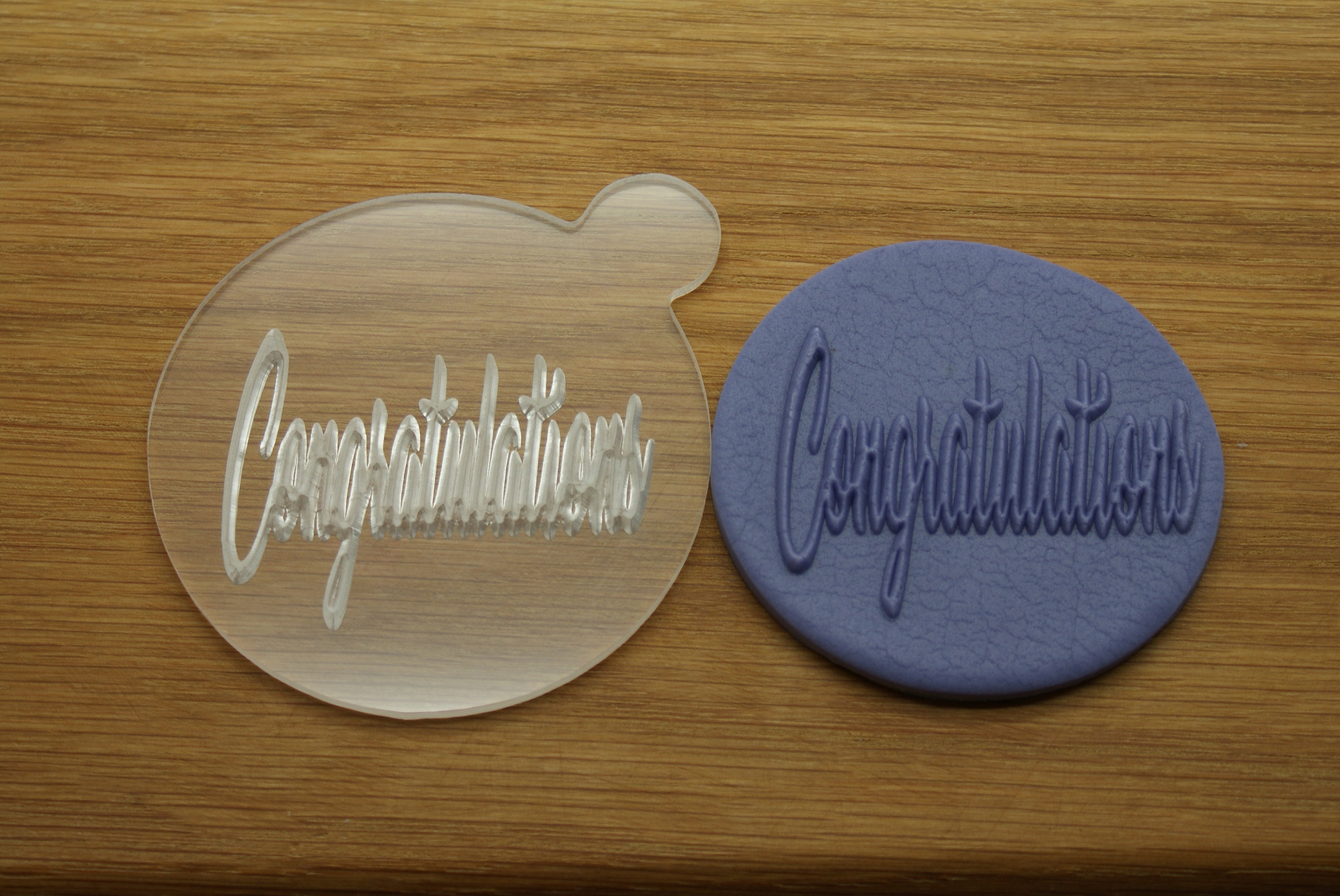 Congratulations Cookie Embosser Raised Fondant Cookies | Etsy