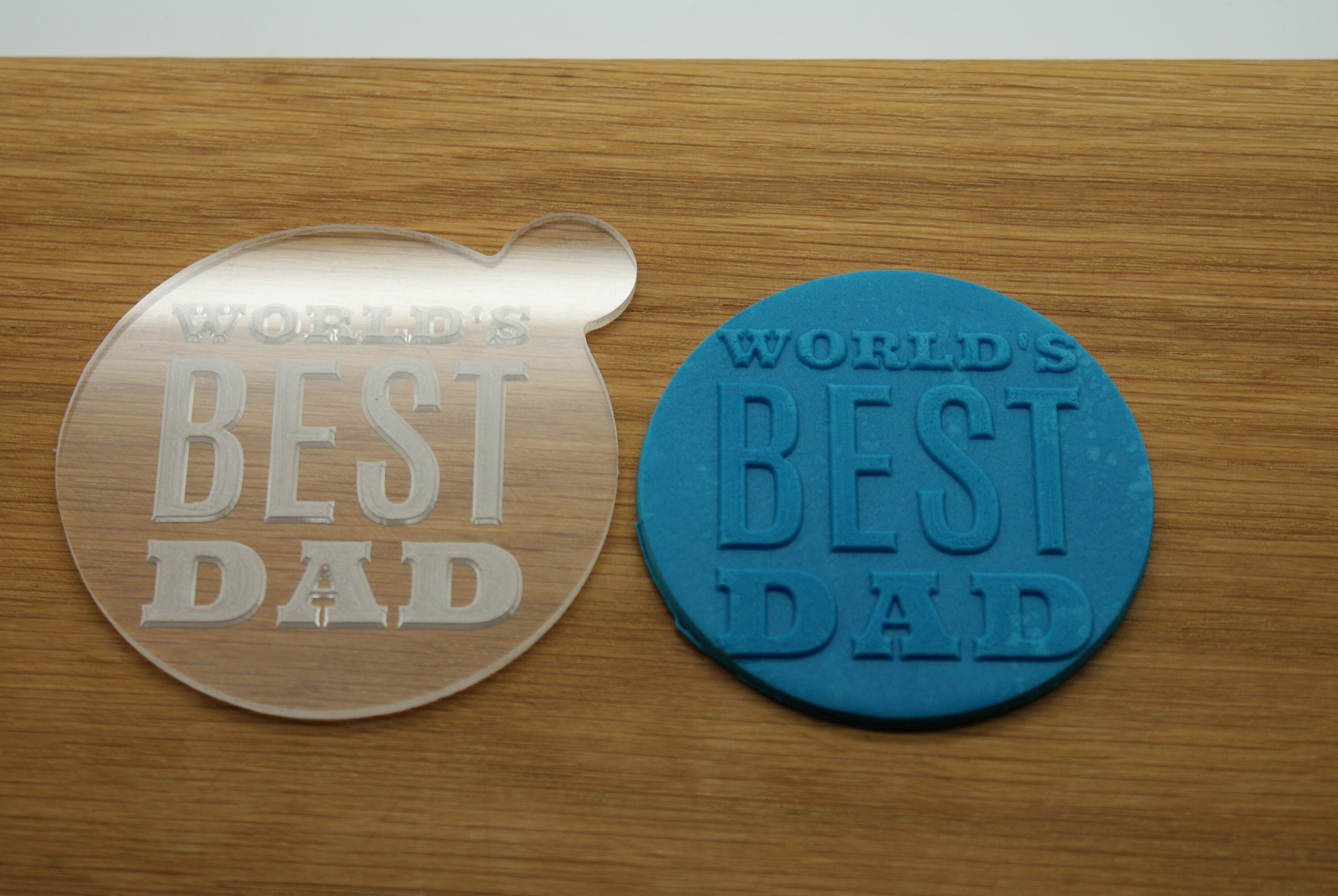Worlds Best Dad Debossing Stamp for Fondant, Cupcakes and Cookies ...