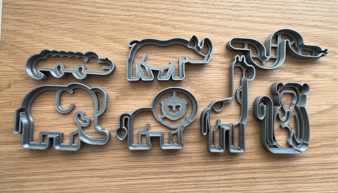 Safari / Jungle Animals Cookie Cutters for Fondant Cupcakes Cookies ...