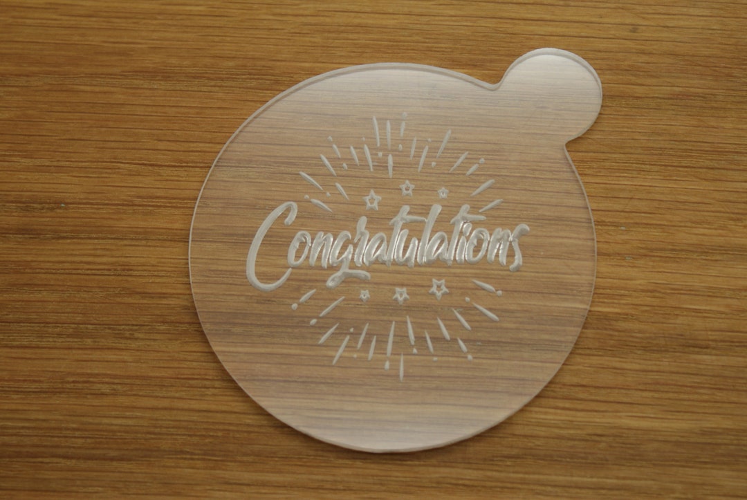 Congratulations Embosser, Fondant Cookies , Debosser Stamp, Fondant ...