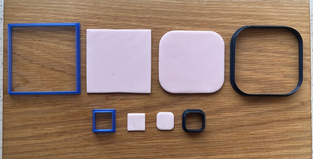 Square Cutters for Cookies, Polymer Clay, Biscuits. Square Shape Cutter ...