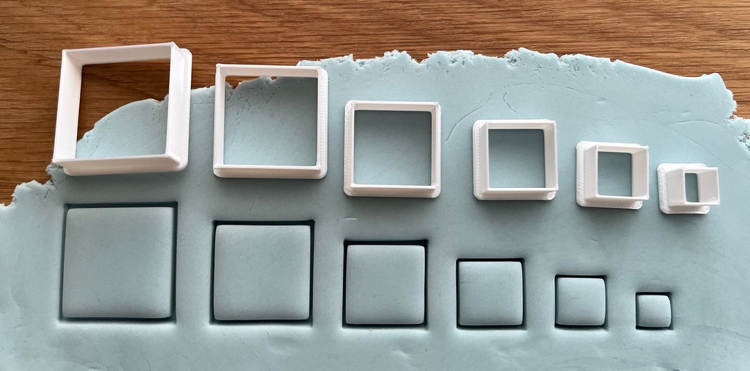 Square Cutters for Polymer Clay, Fondant, Cupcakes, Cookies, Cake ...