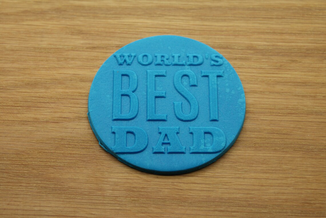 Worlds Best Dad Debossing Stamp for Fondant, Cupcakes and Cookies ...