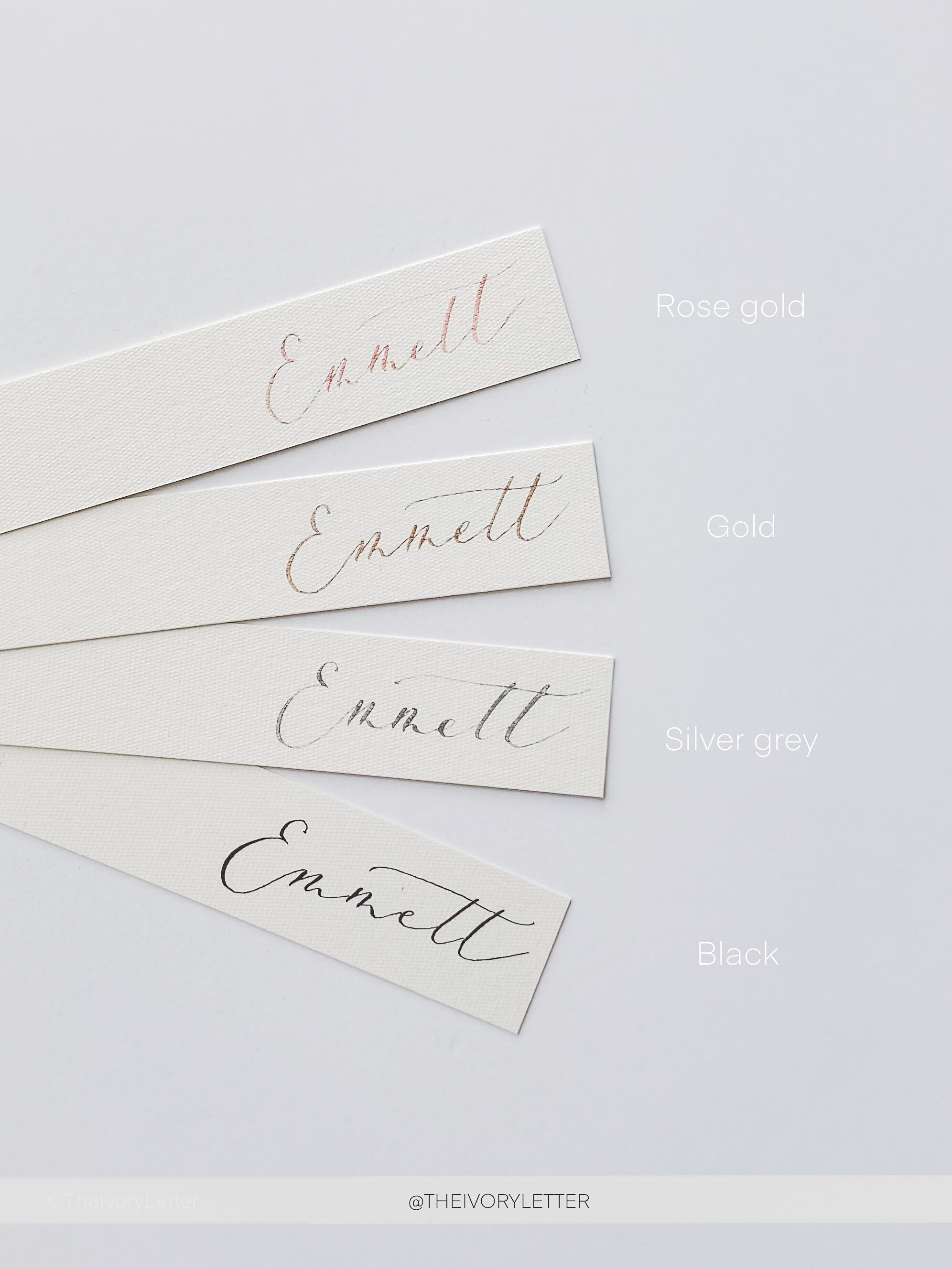 Folded Name Cards Calligraphy Place Cards Elegant Wedding - Etsy