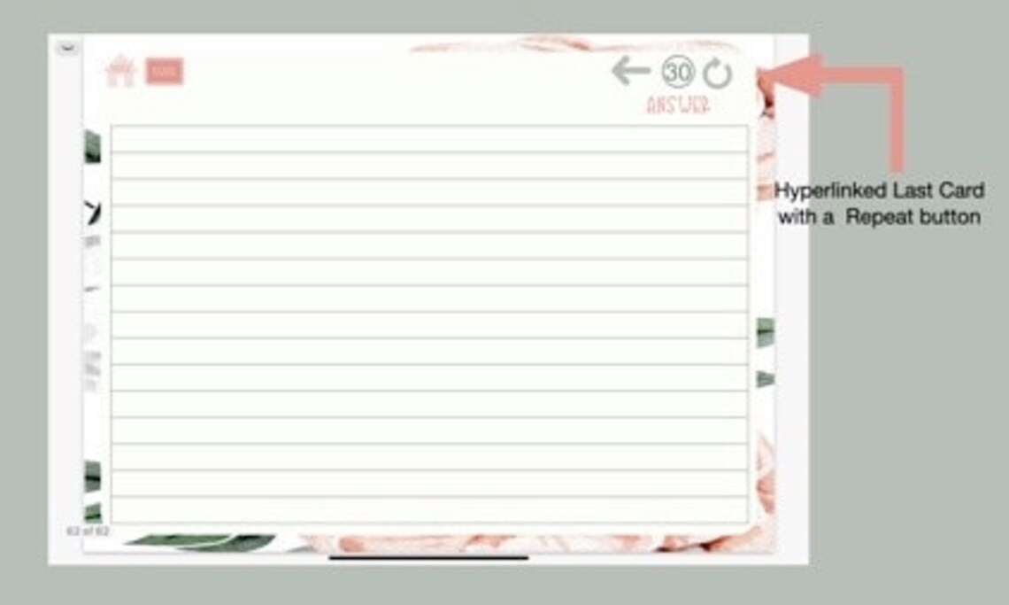 Digital Flashcards, Study Cards, Hyperlinked Flashcards for Goodnotes5 ...