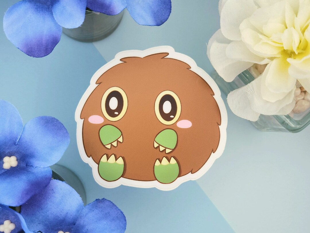 Cute Brown Furball Monster Vinyl Sticker - Etsy