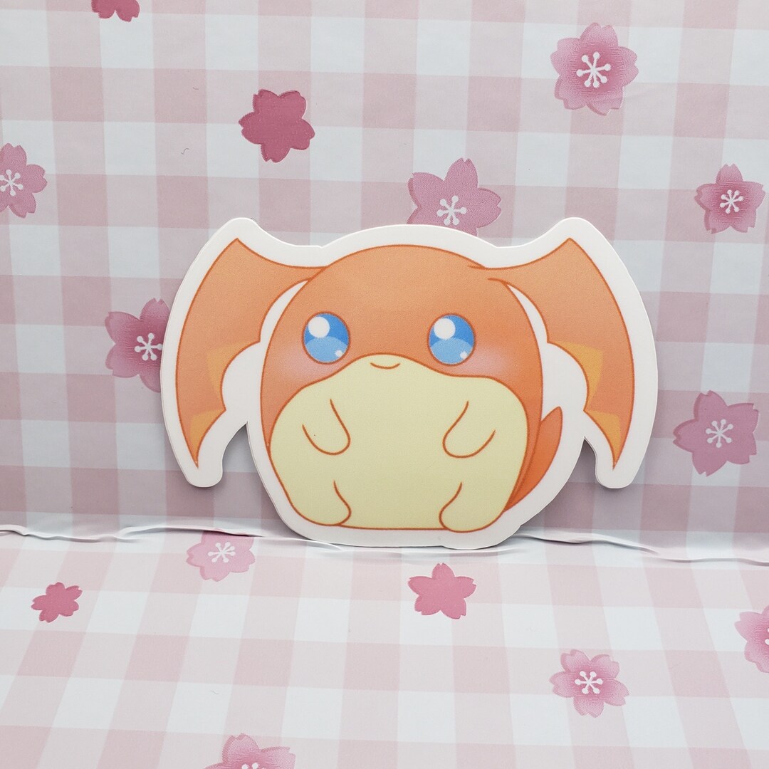 Cute Patamon Digital Monster Glossy Vinyl Sticker 3 - Etsy Australia
