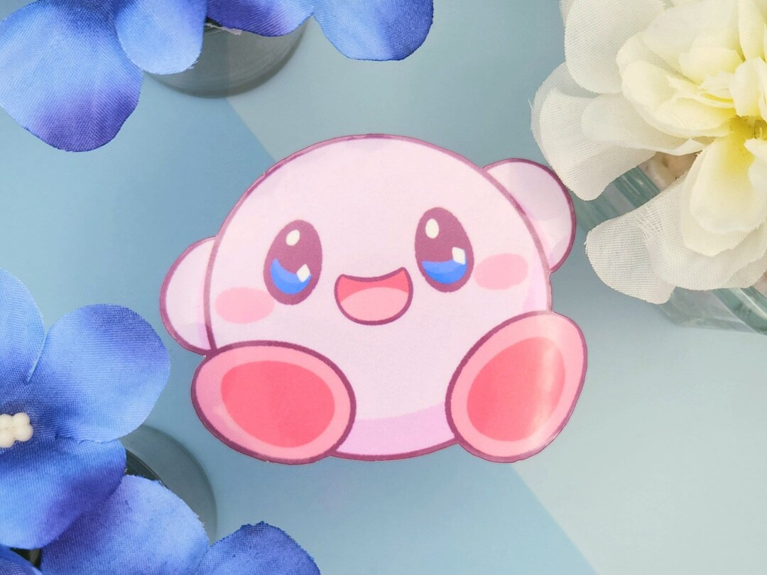 Poyo Says Hi! Kirby Glossy Vinyl Sticker (3 Inch) - Etsy