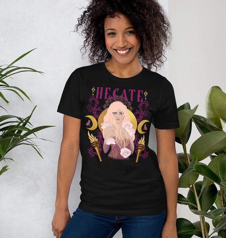 Hecate Shirt, Hekate Triple Moon Tshirt, Mystical Pagan Witch, Wicca ...