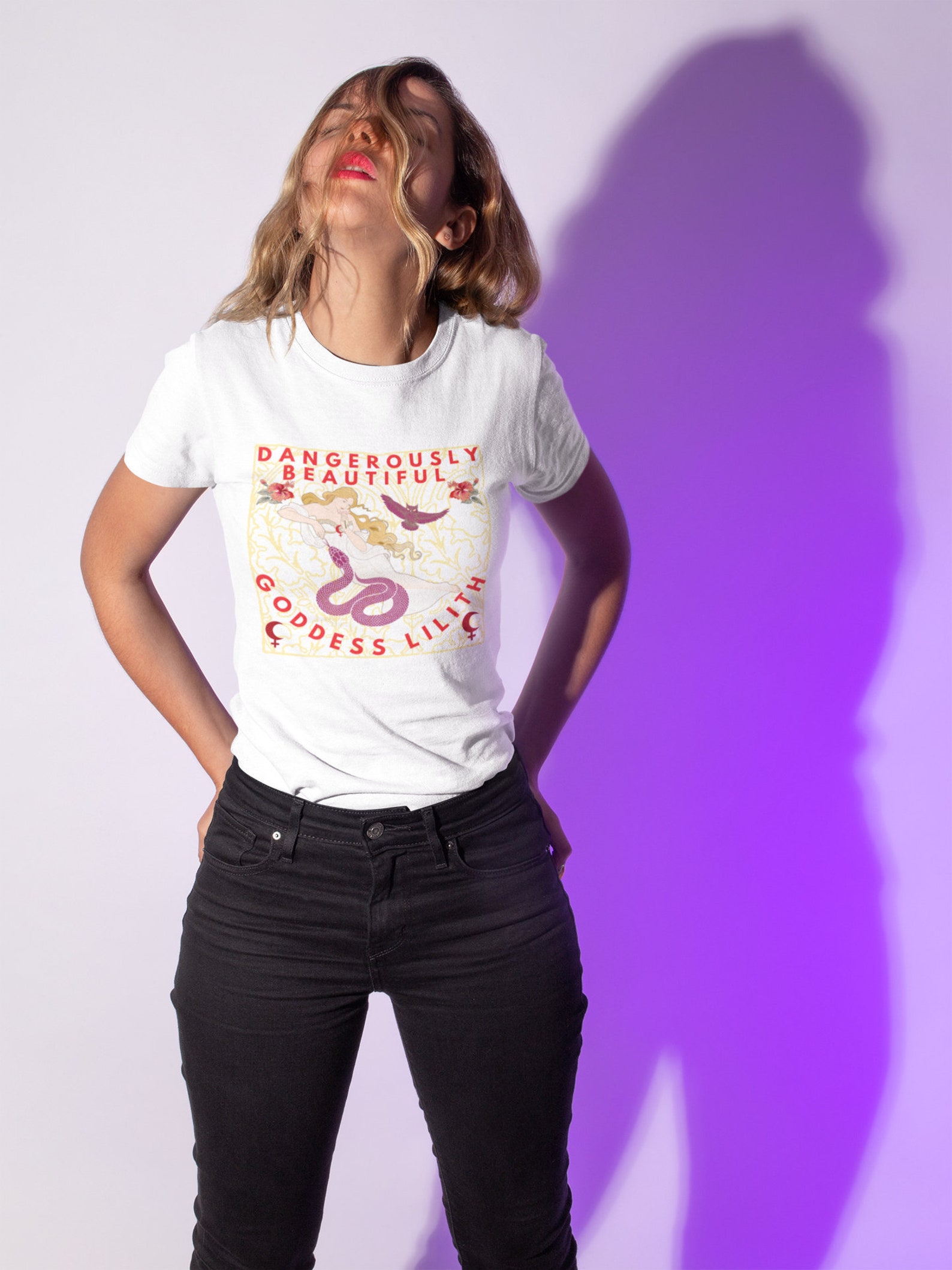 Lilith Shirt, Goddess Lilith T-shirt, Dangerously, Witch Shirt ...