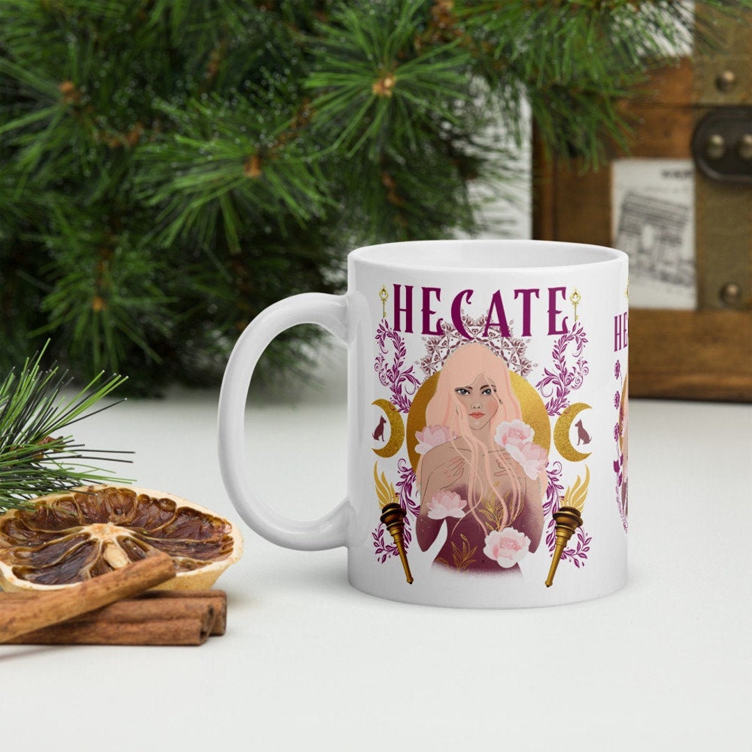 Goddess Hecate Mug, Hekate Triple Moon Mugs, Mystical Pagan Witch ...