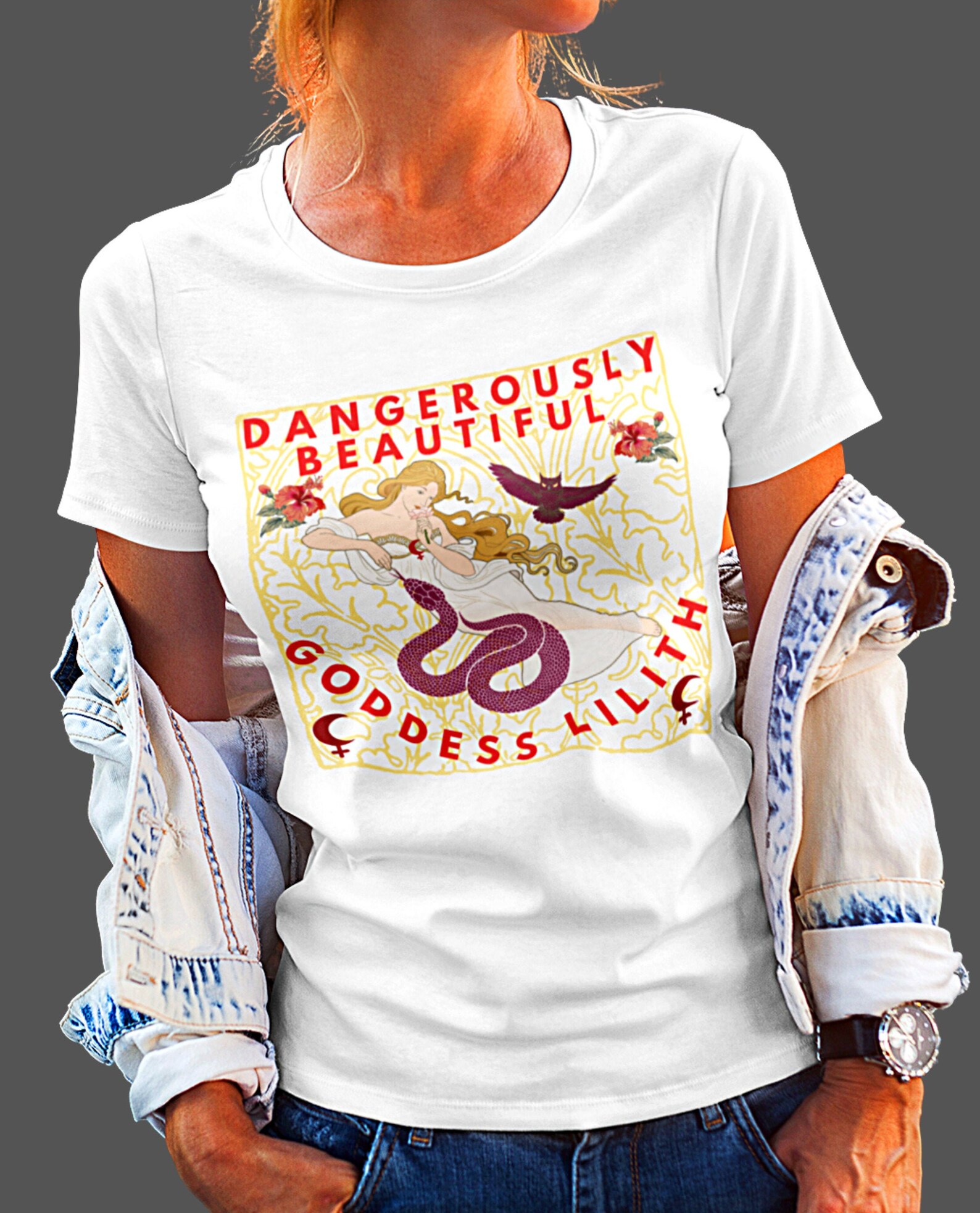 Lilith Shirt, Goddess Lilith T-shirt, Dangerously, Witch Shirt ...