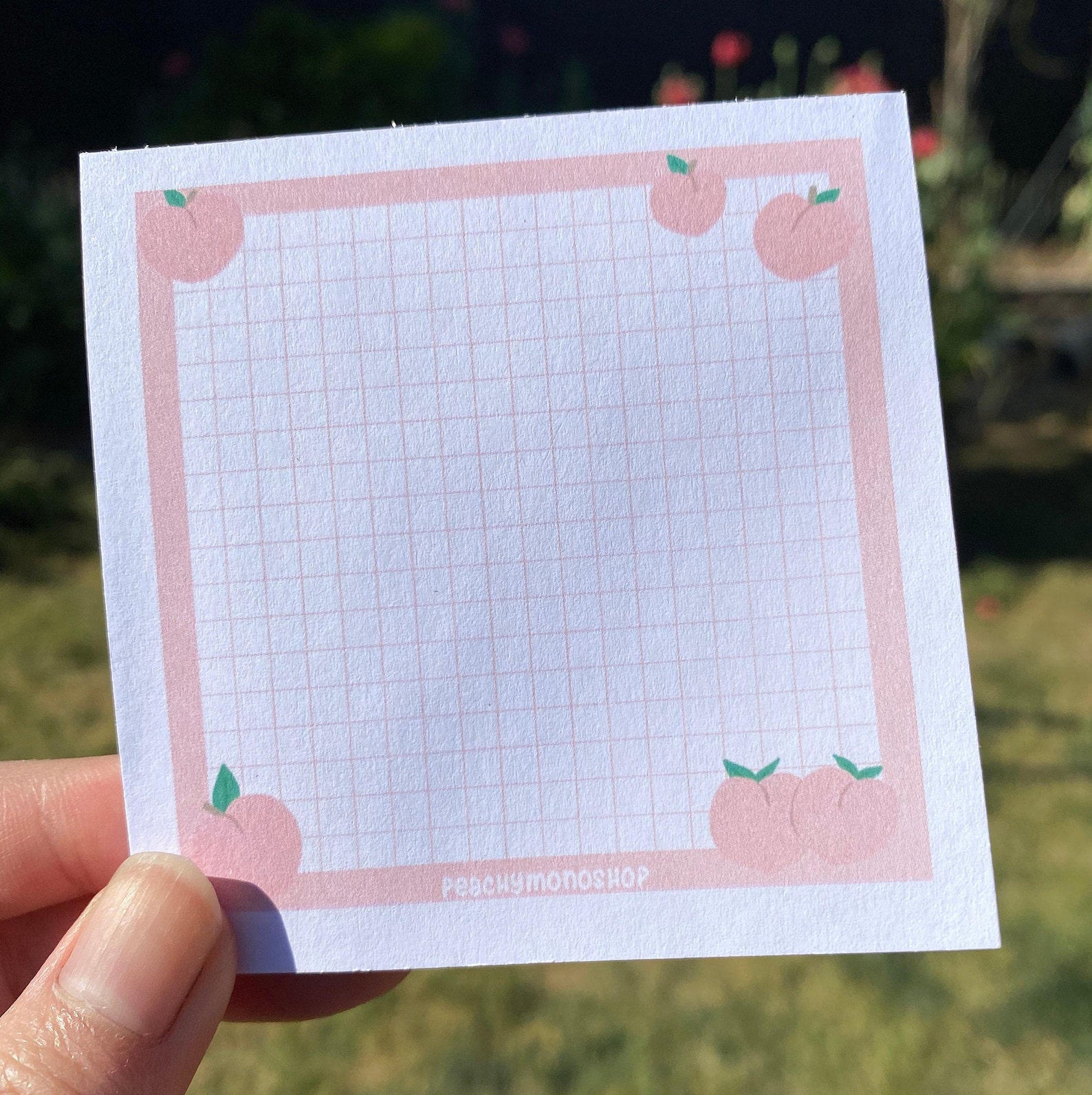 Peach Memo Pad || Peach Notepad || Stationery - Etsy