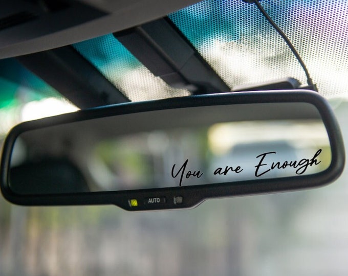 You Are Enough Rear-view Mirror Decal Mirror Decal Self Love Decal Car ...