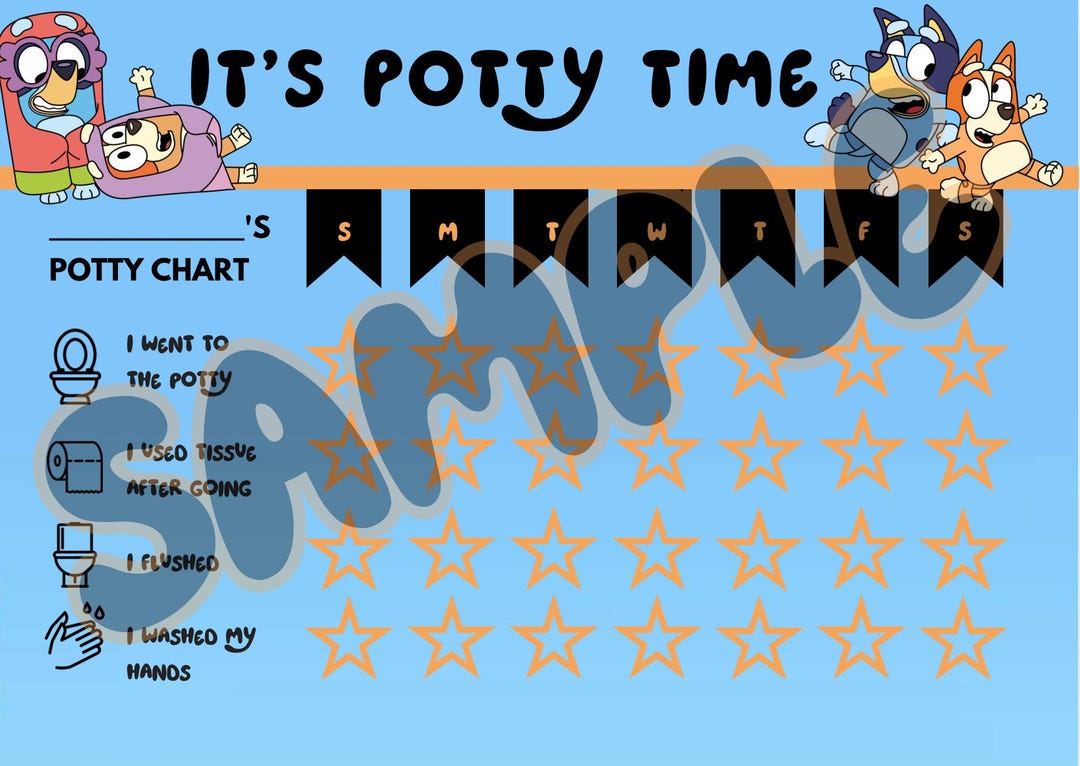 Printable Potty Training Chart | Kids Potty Tracking Chart | PDF ...
