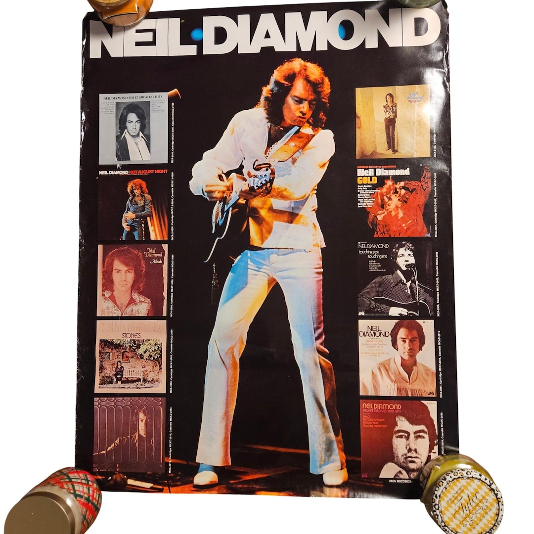 Neil Diamond Vintage 1970s Promo Album Poster 23x30 Original Rock Pop ...