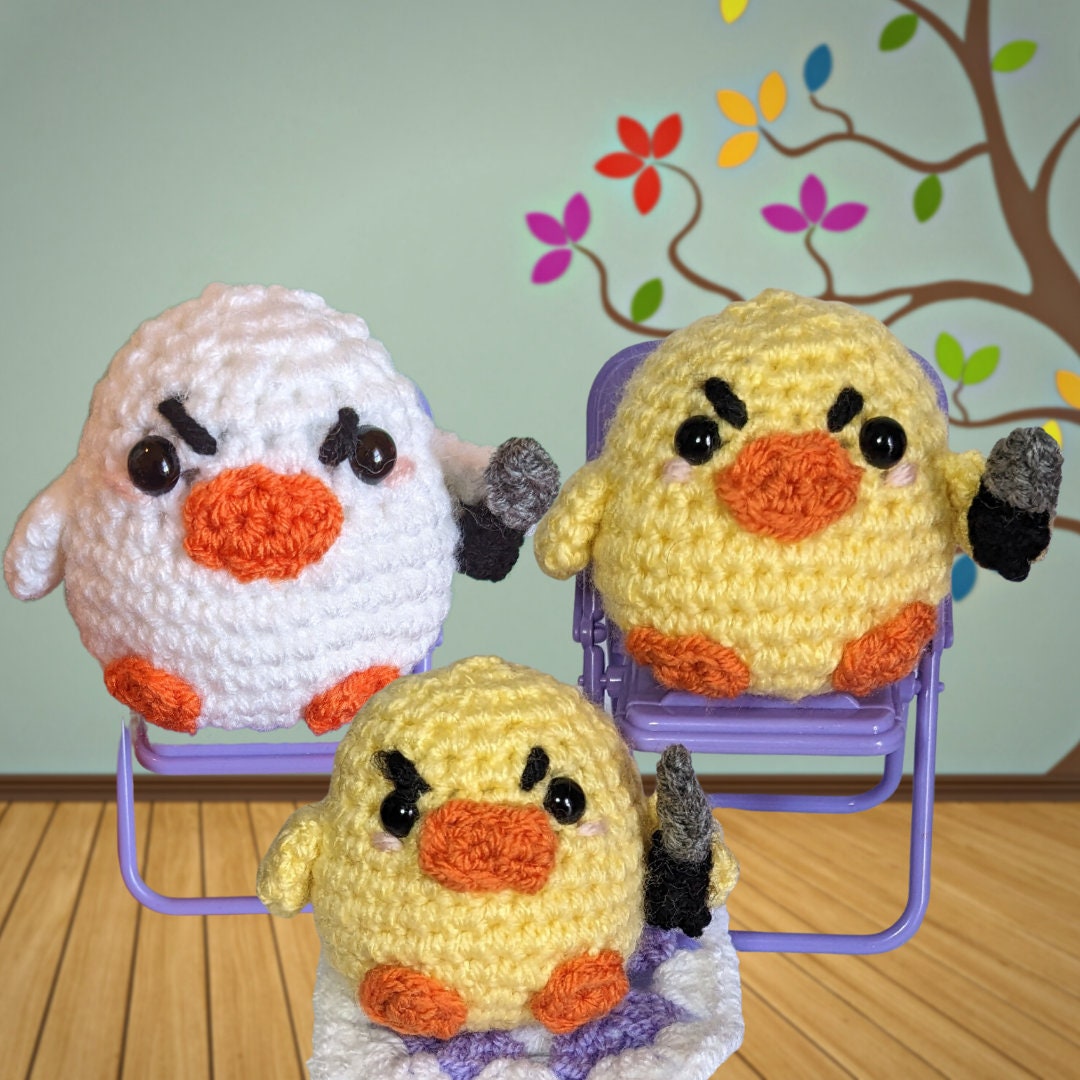 Crochet Duck, Chick, Angry Duck, Crochet Chicken, Amigurumi - Etsy