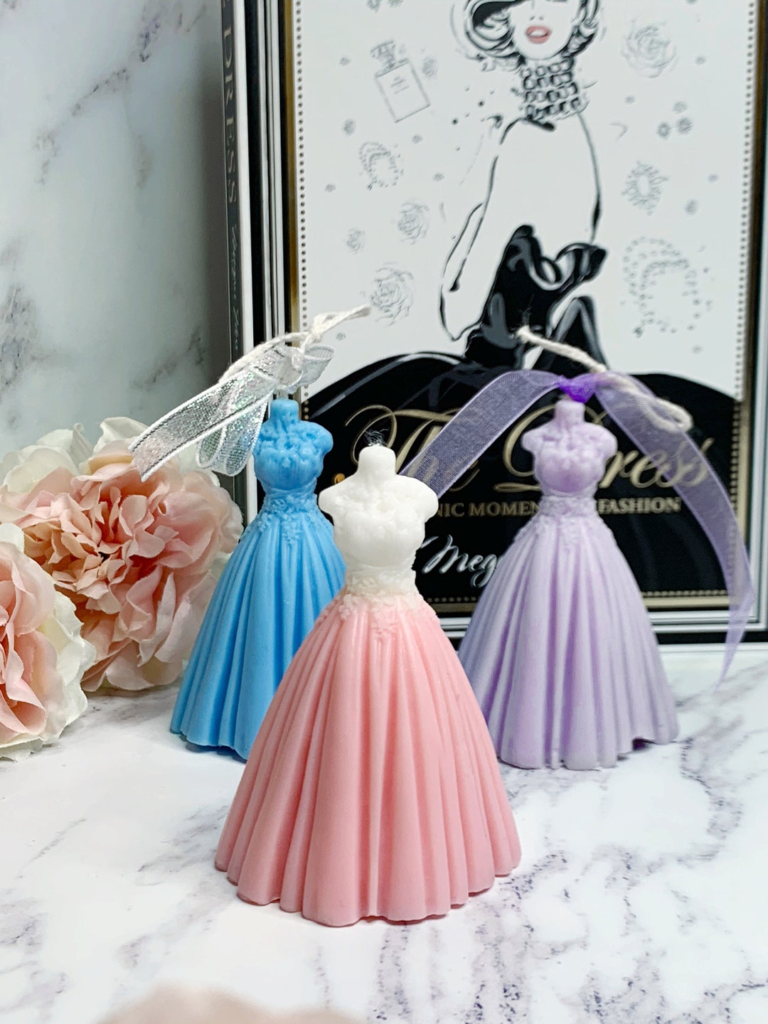 Wedding Prom Dress Girl Candle Soy Wax, Home Decor, Unique Gift, Home ...