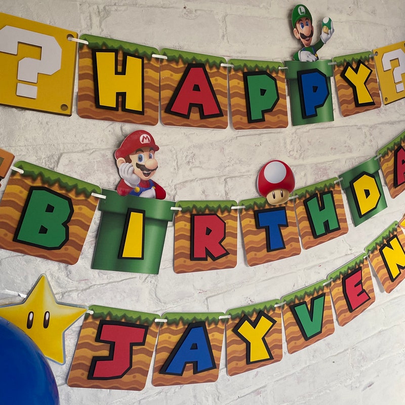 Mario Kart Banner - Etsy