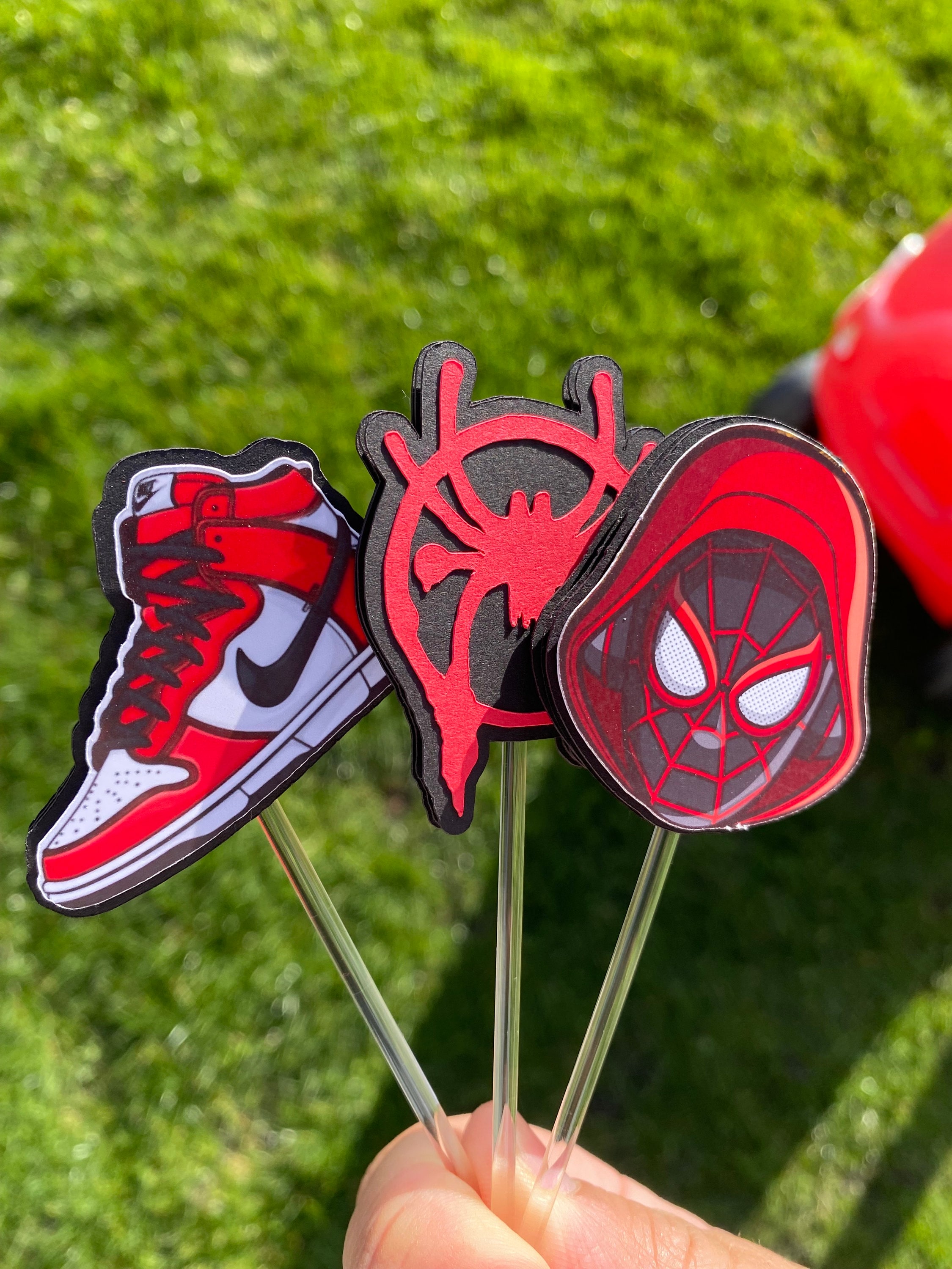 Miles Morales Themed Birthday Cupcake Topper, Black Spider-man, Puerto ...