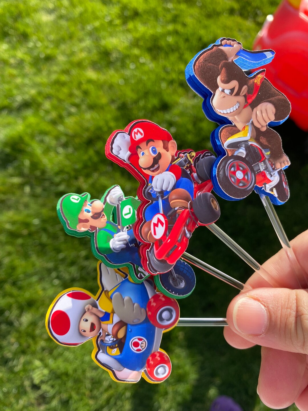 Mario Kart Themed Birthday Cupcake Topper, Birthday Theme, Party Decor ...