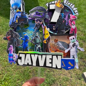 Custom Gamer Birthday Cake Topper, Gamer Dude Birthday, Battle Royale ...