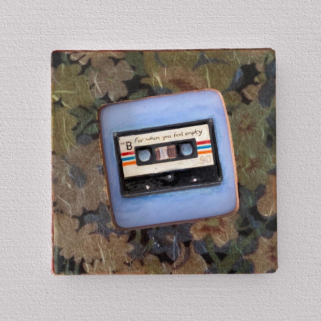 Miniature Hand Painted Retro Tape Cassette Framed Art, Unique and Ready ...