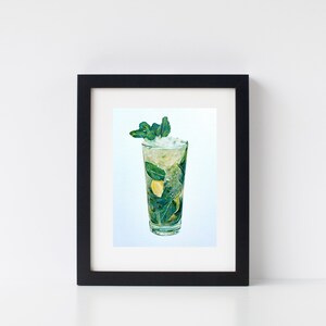 Original Detailed Mojito Painting, Perfect Decor for Bars and Kitchens ...