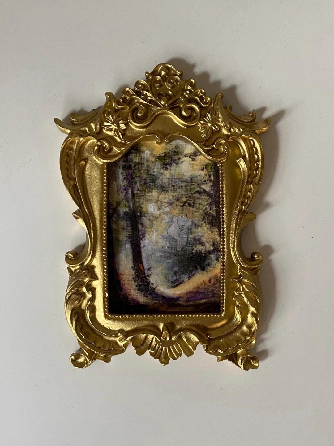 Miniature Forest Painting – Original Tree Landscape by Maria Titan ...