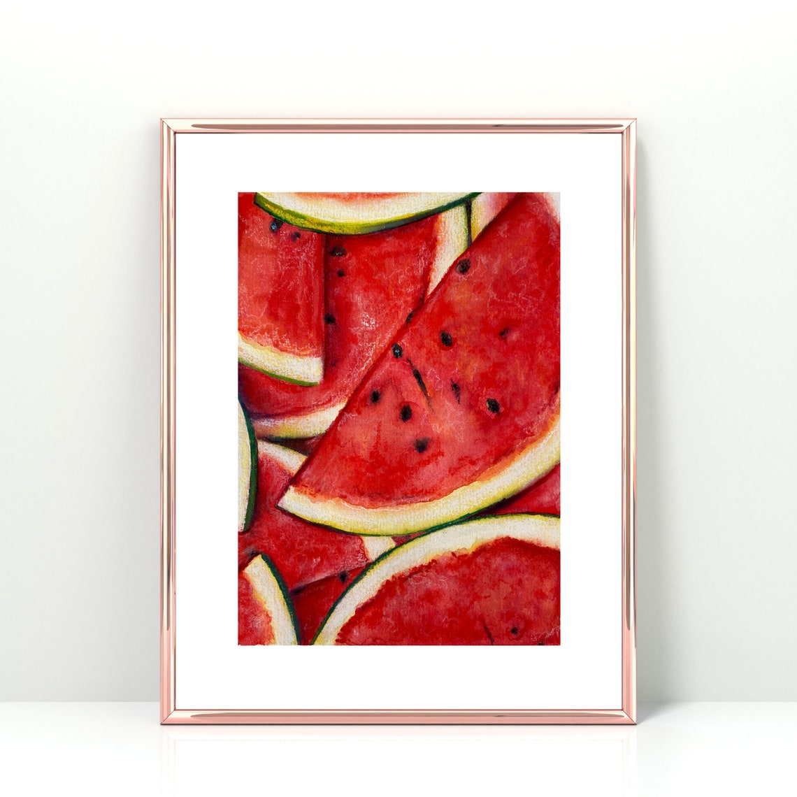 Watermelon Painting Original Painting Watercolour Food Art - Etsy