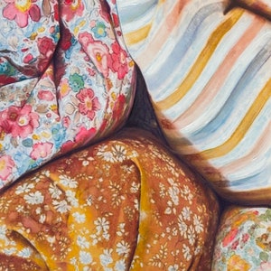 In Bed – Original Hyper-realistic Quilt Painting by Maria Titan | Cozy ...