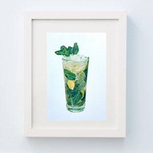 Original Detailed Mojito Painting, Perfect Decor for Bars and Kitchens ...