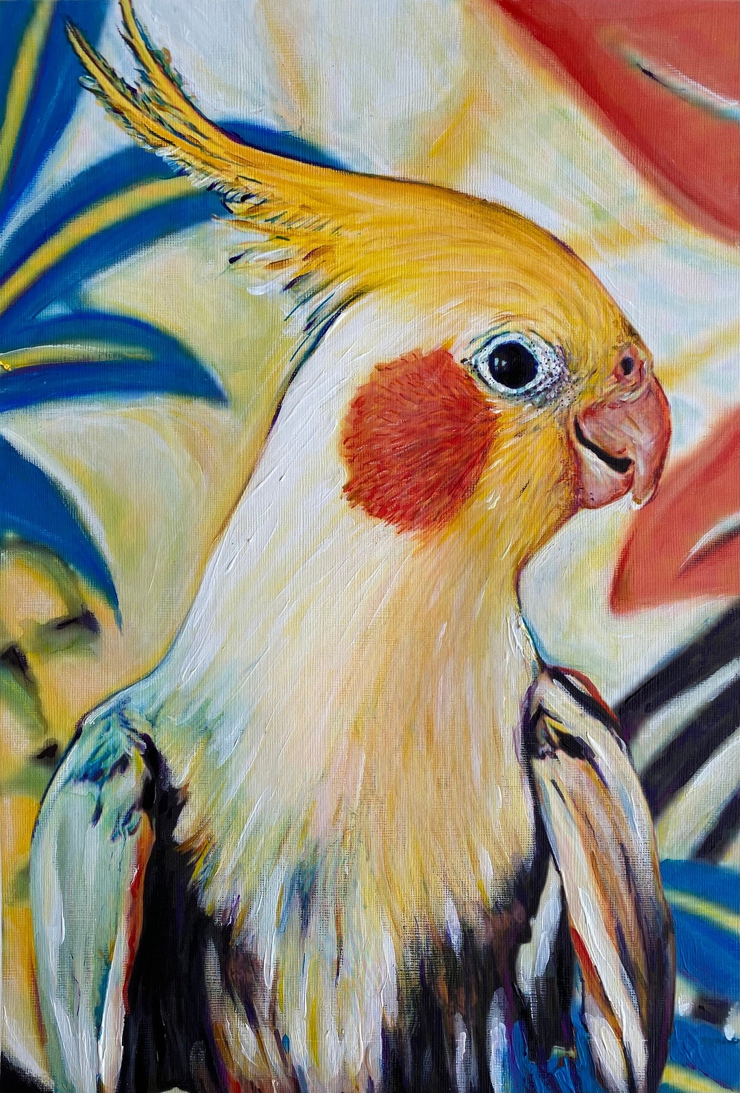 Original Bird Painting, Bird Artwork, Bird Art, Parrot Art, Wall Decor ...