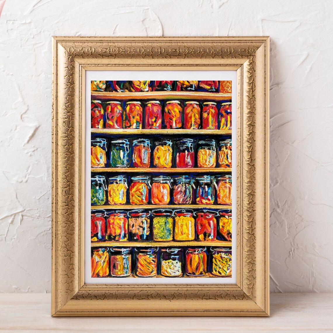 Pantry art food art gift for mom foodie art watercolour | Etsy